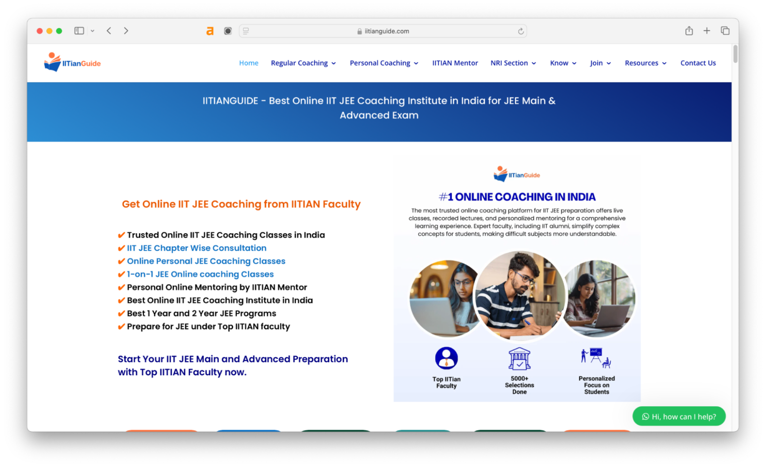 Top 10 IIT JEE Coaching Institutes in India in 2025