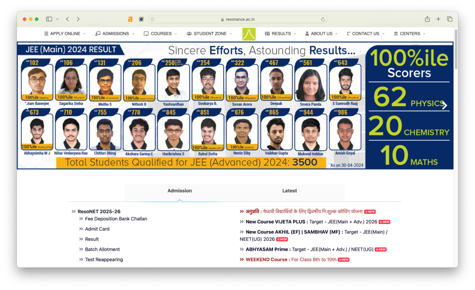 Top 10 IIT JEE Coaching Institutes in India in 2025