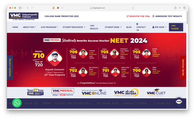 Top 10 IIT JEE Coaching Institutes in India in 2025
